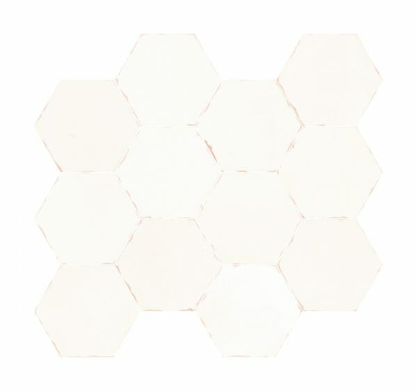 Souk Nomade Bone | White Matt Hexagon Tile | International Tiles